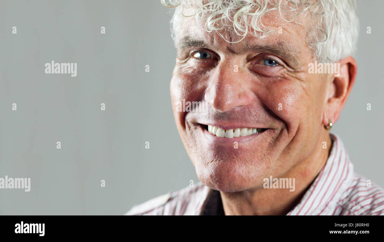 face portrait friendly kind age wrinkles man senior senior citizen ...