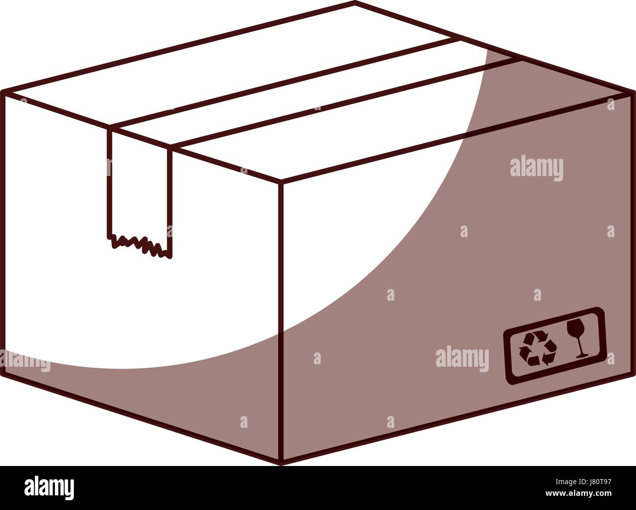 box carton isolated icon Stock Vector Image & Art - Alamy