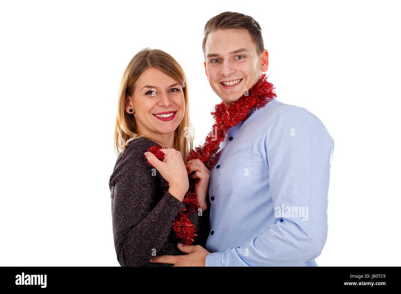 Picture of a cute young couple having fun in the studio Stock Photo - Alamy