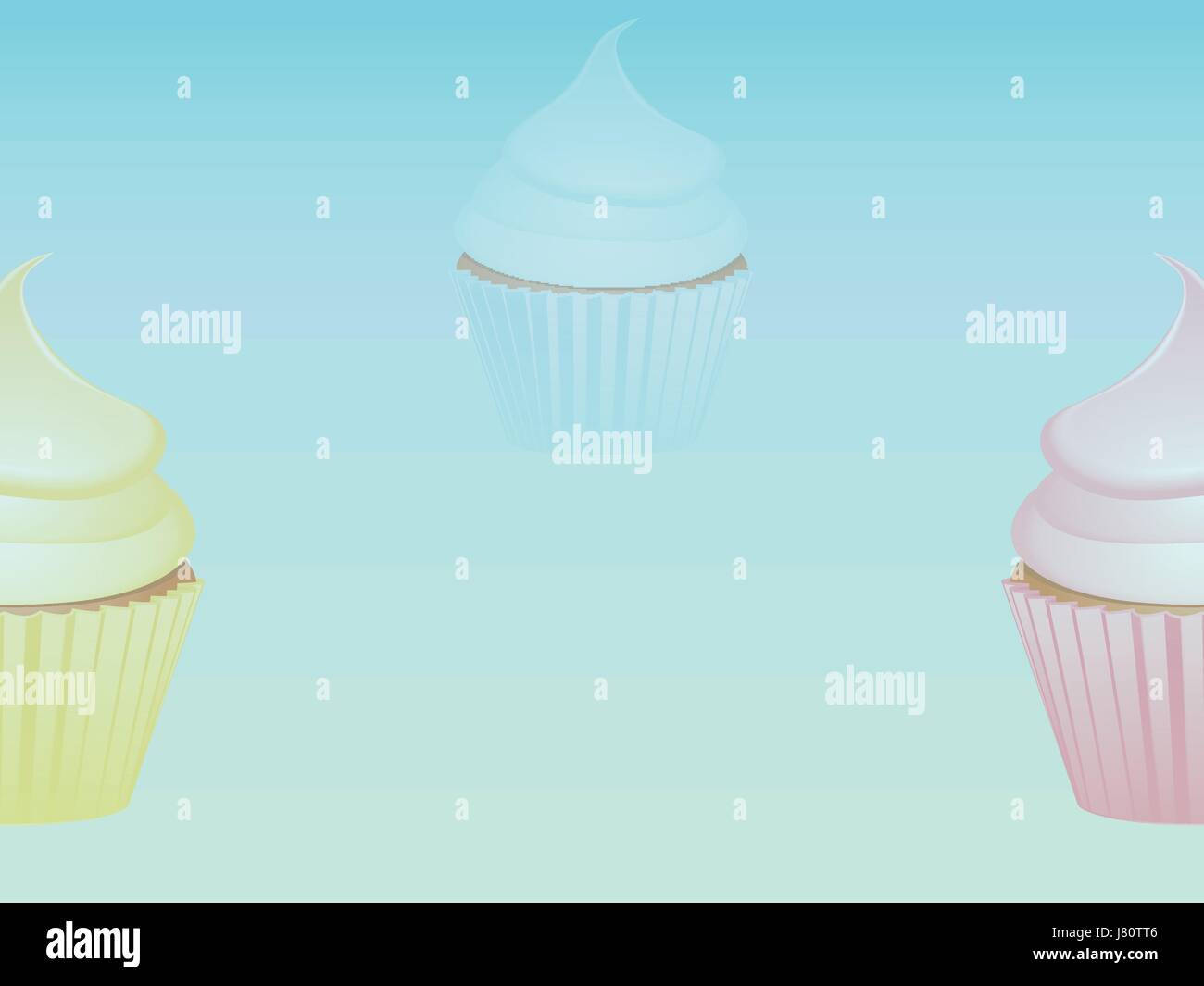 Blue Cupcake Background