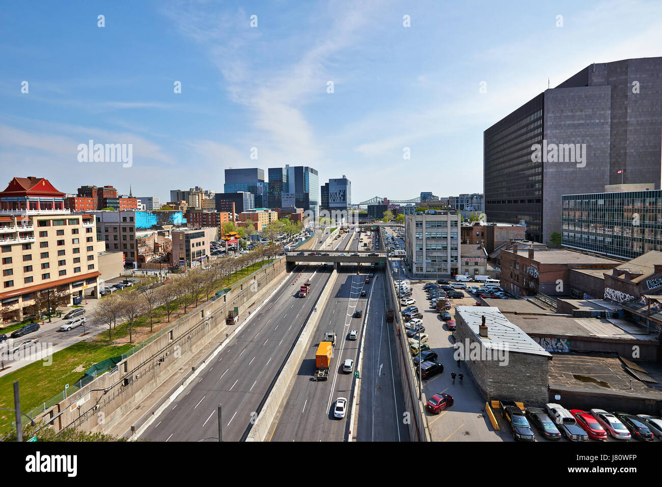 Traffic cars highway montreal hi-res stock photography and images - Alamy