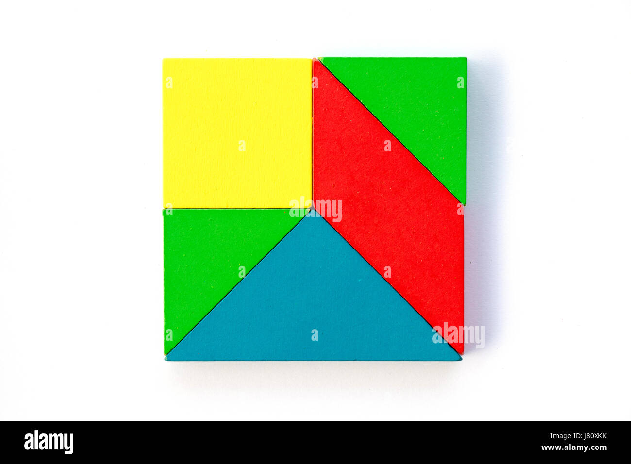 Wooden colorful toy block in multiple shape build to square design on ...