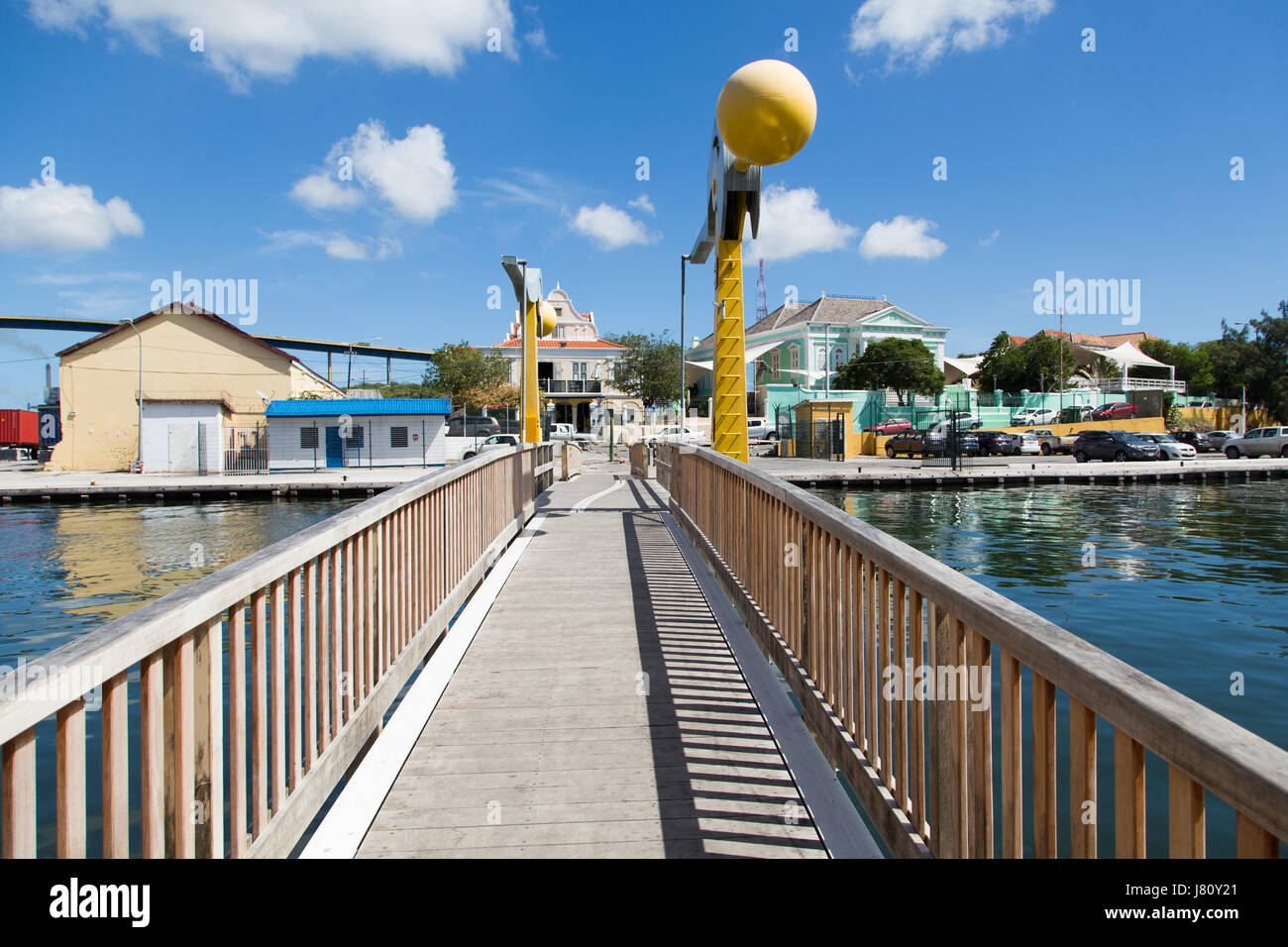 Small Bridge Across Curacao Causeway Stock Photo - Alamy