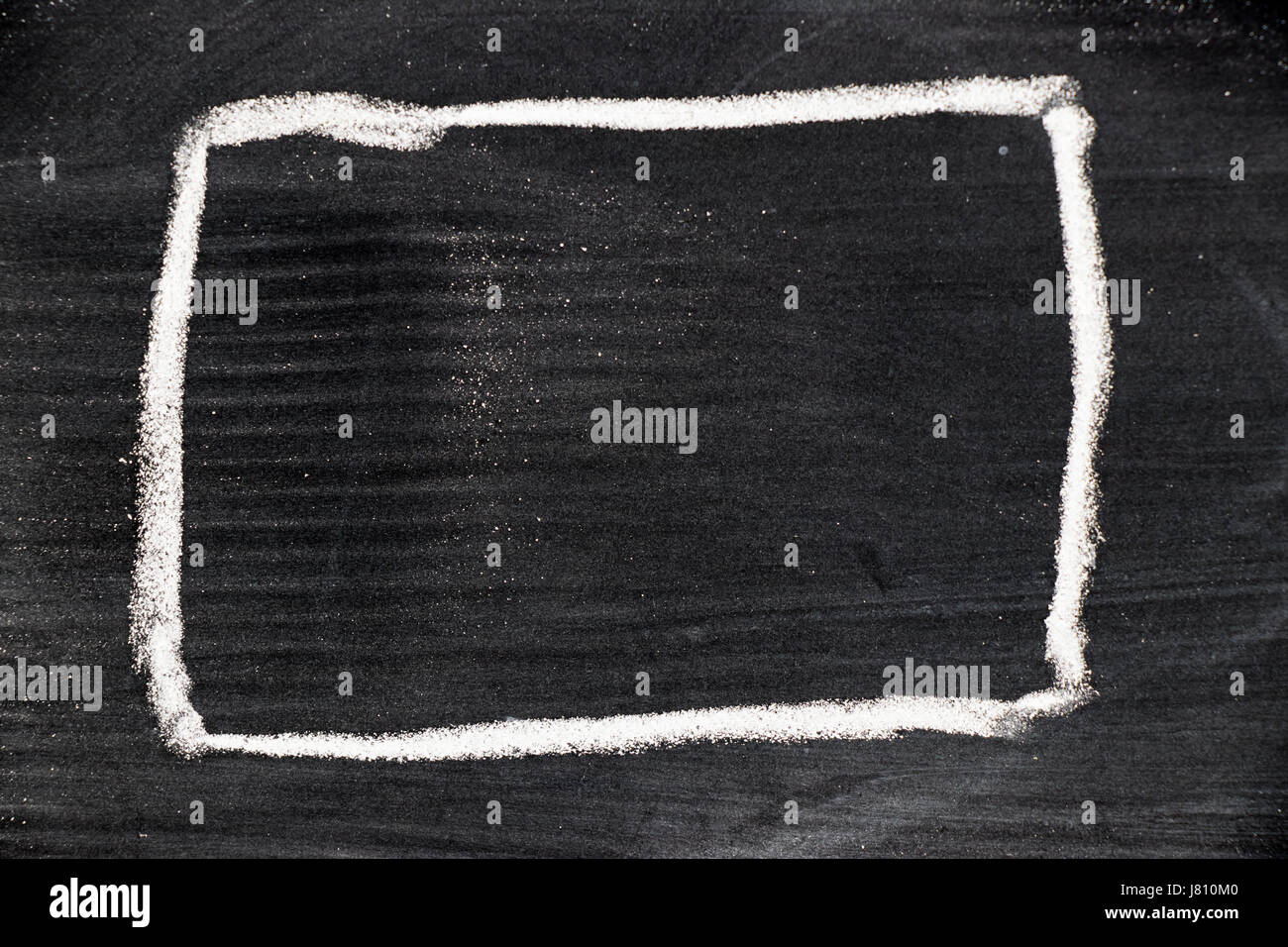 Blank square shape draw by chalk on black board background Stock Photo ...