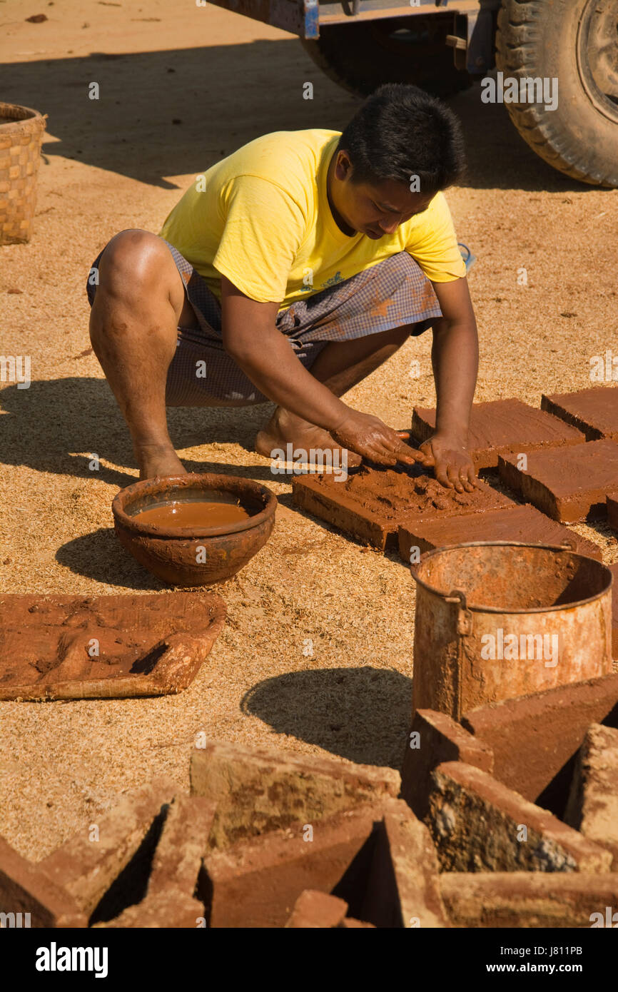 Man making bricks hi-res stock photography and images - Alamy