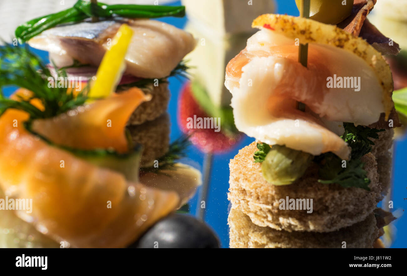 Set different canapes snacks hi-res stock photography and images - Alamy
