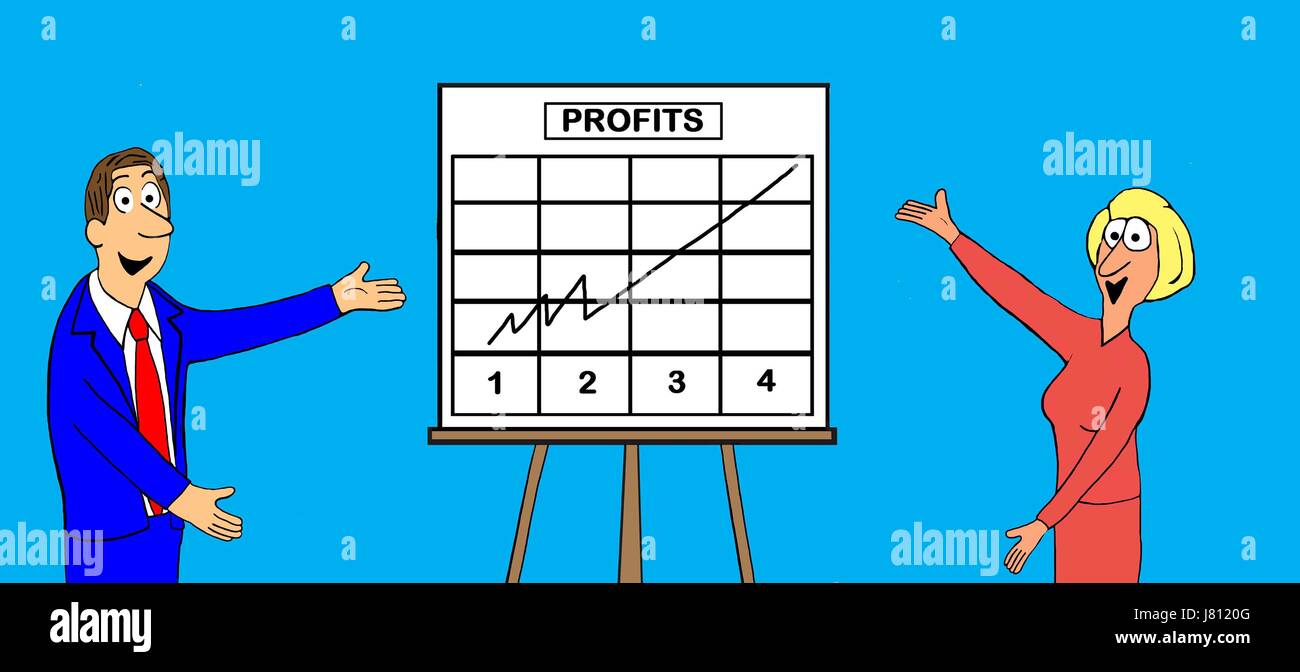 Financial results cartoon hi-res stock photography and images - Alamy