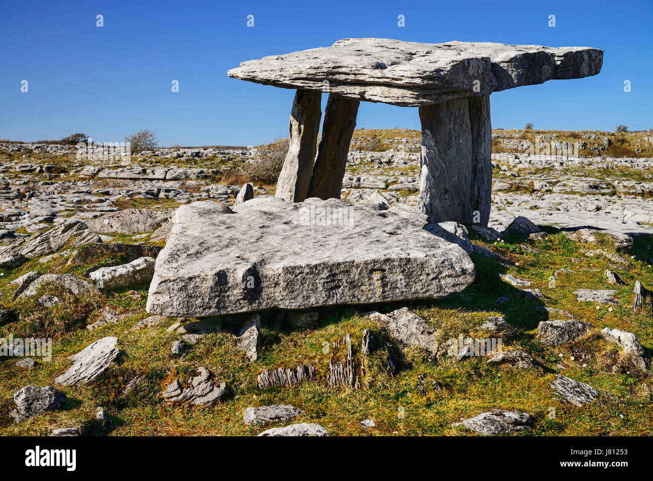 Ireland, County Clare, The Burren, Poulnabrone Dolmen Stock Photo - Alamy
