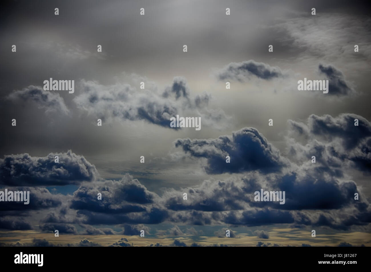 wonderful clouds against the warm sky. rare phenomenon of good and ...