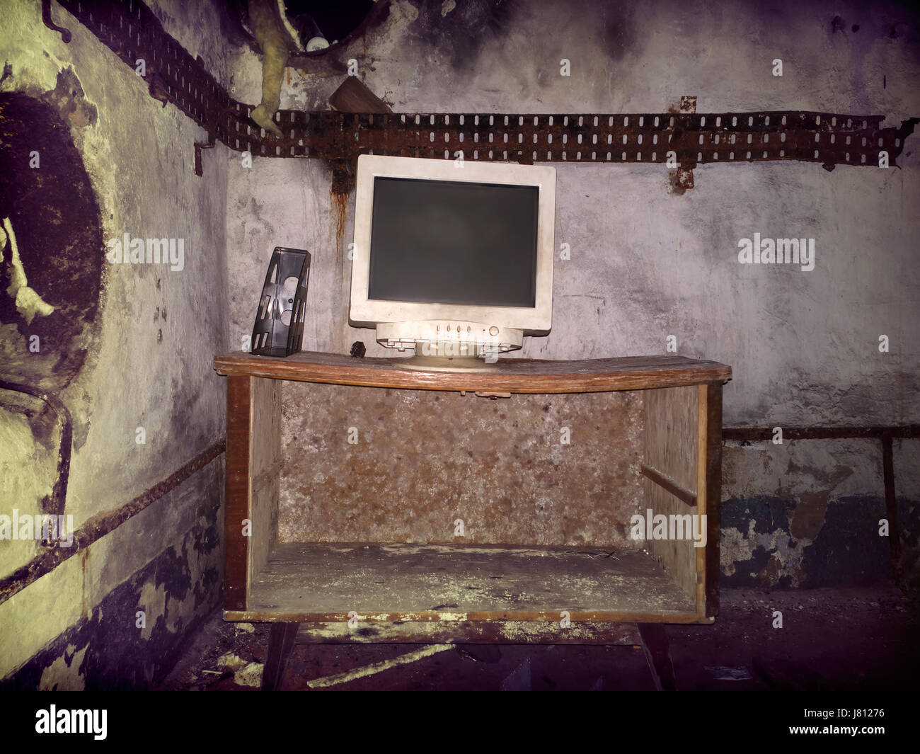 terrible room the Apocalypse near. horror office Stock Photo - Alamy