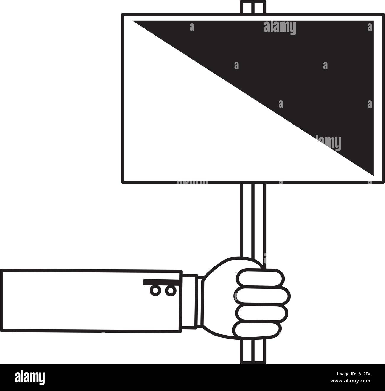 hand human with protest label Stock Vector Image & Art - Alamy