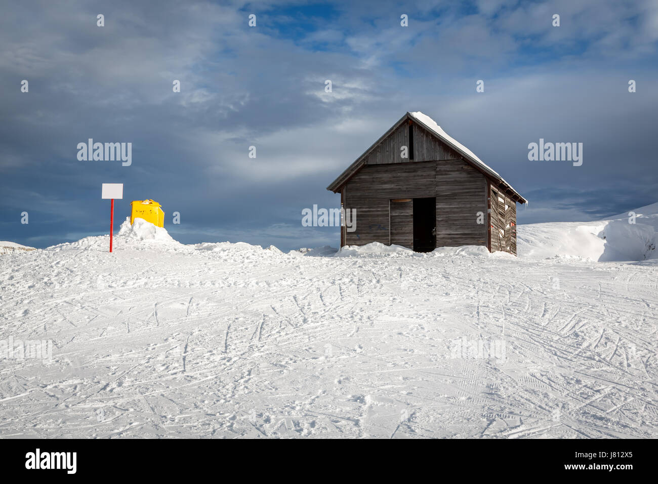 Old Barn in Madonna di Campiglio Ski Resort, Italian Alps, Italy Stock ...