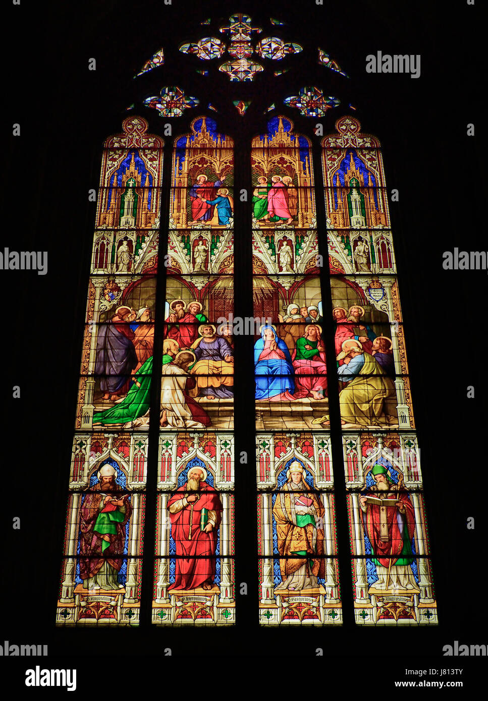Pentecost stained glass hi-res stock photography and images - Alamy