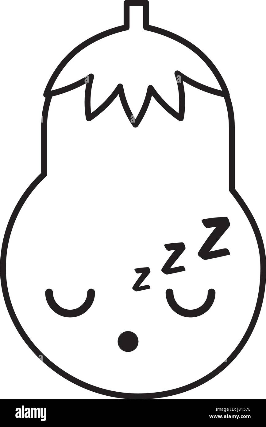 Kawaii eggplant cartoon Stock Vector Images - Alamy