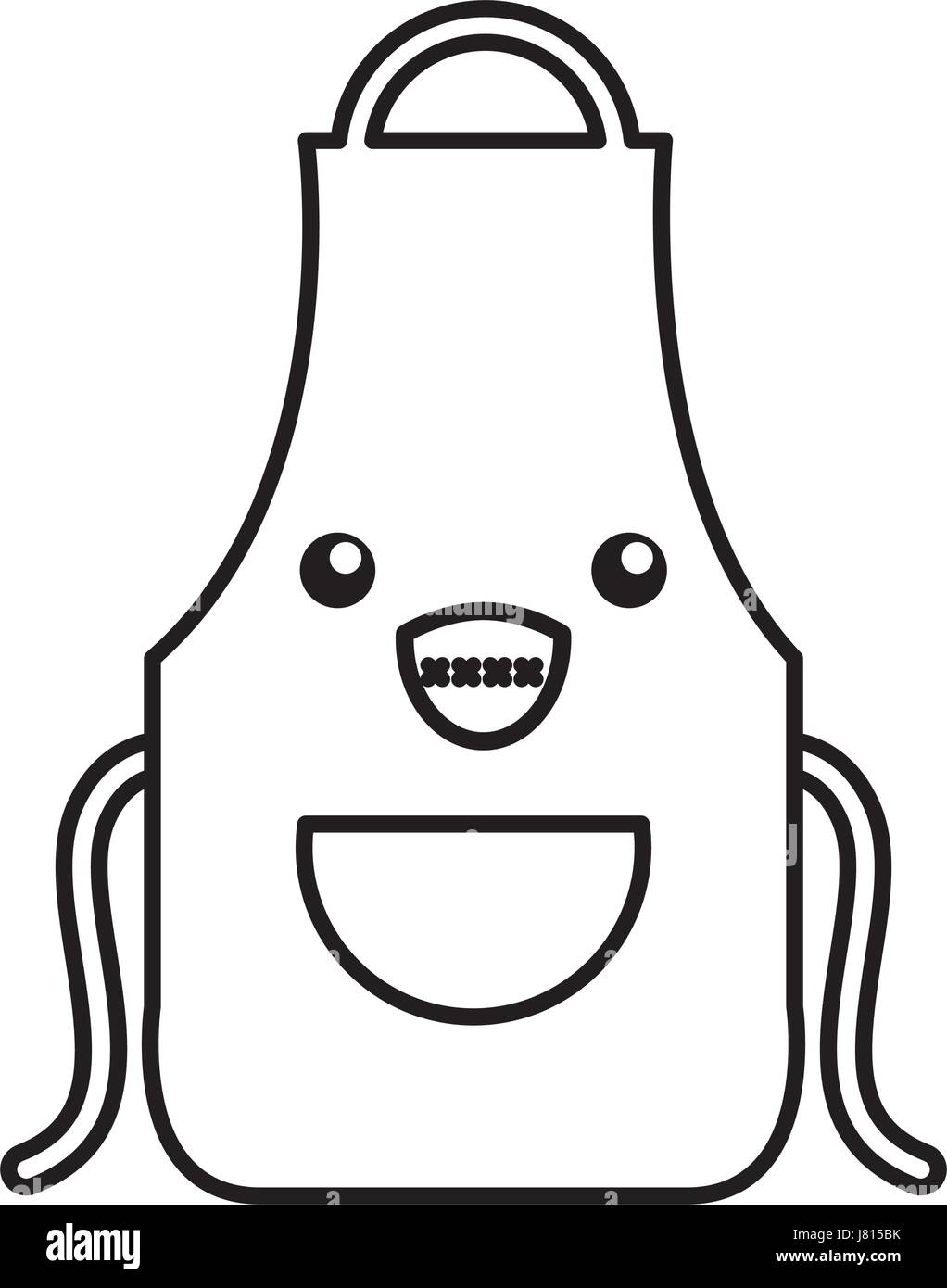 kawaii apron cartoon Stock Vector Image & Art - Alamy