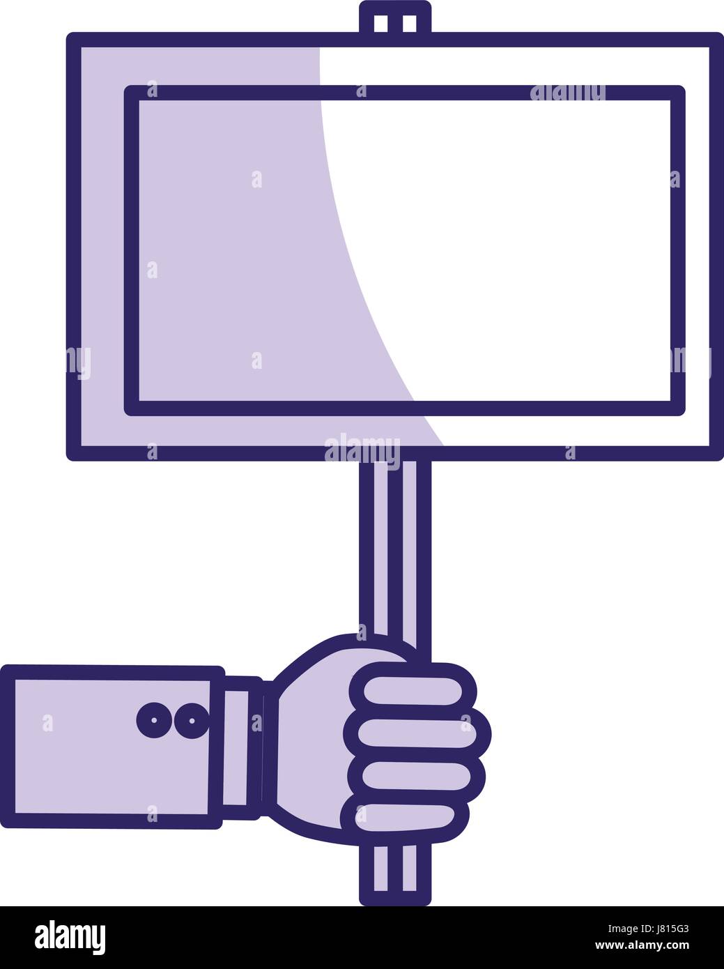 hand human with protest label Stock Vector Image & Art - Alamy