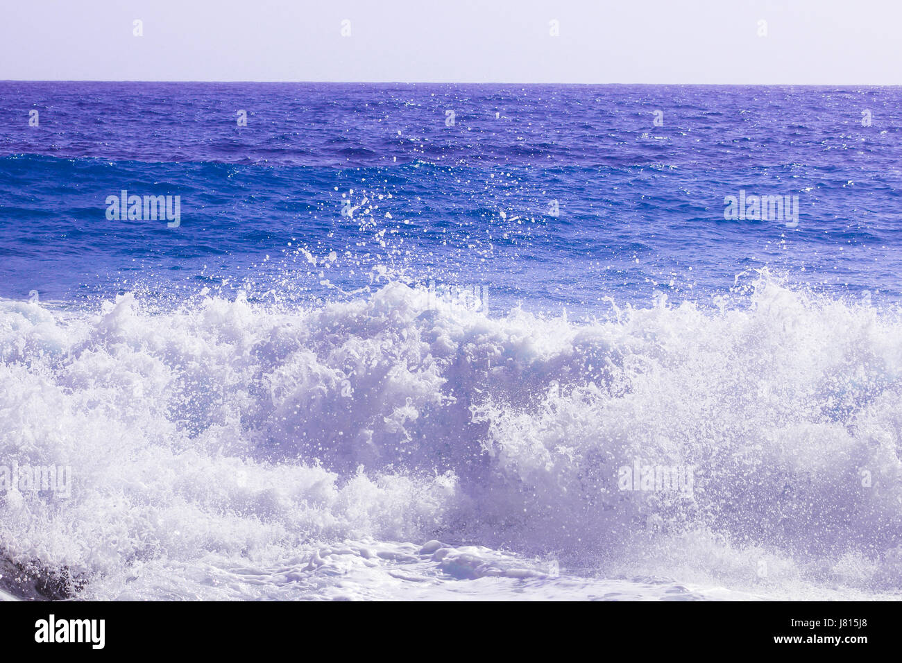 Seashore Waves and Mountain under the Sunshine in Matrouh, Egypt / View ...