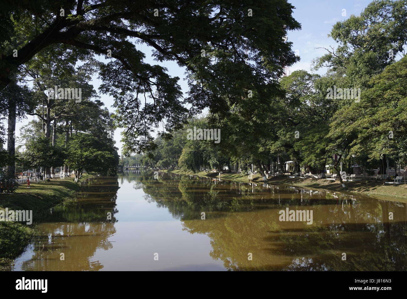 Siam Reap river view from National Highway 6 in Siam Reap Stock Photo ...