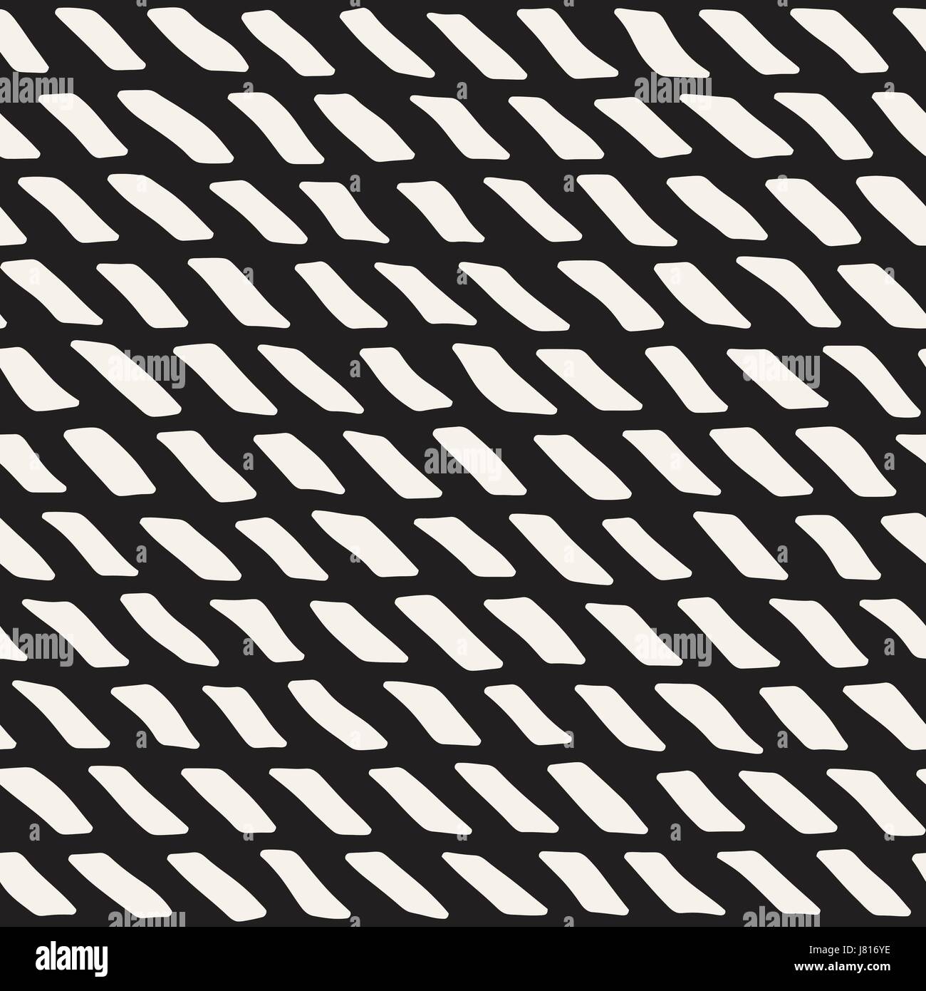 Decorative hand drawn lines seamless pattern. Endless ornament with ...