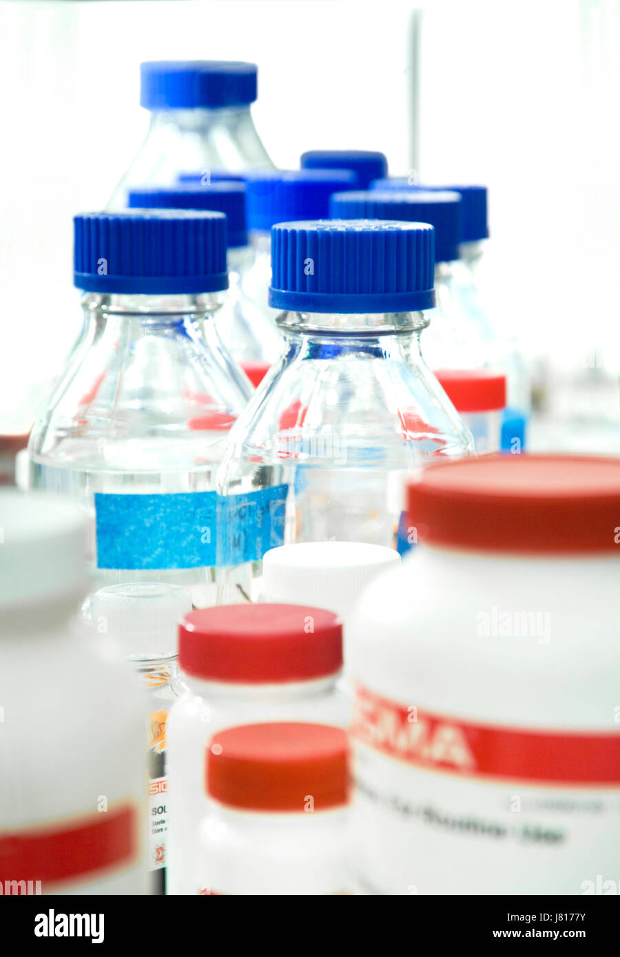 Chemical reagent bottle shelf hi-res stock photography and images - Alamy