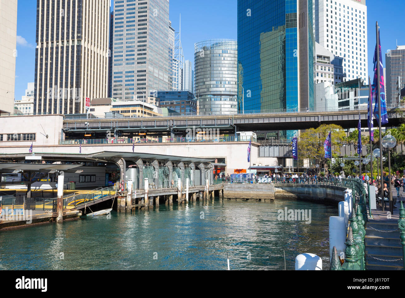 Sydney Circular Quay and high rise office buildings in Sydney CBD,NSW ...