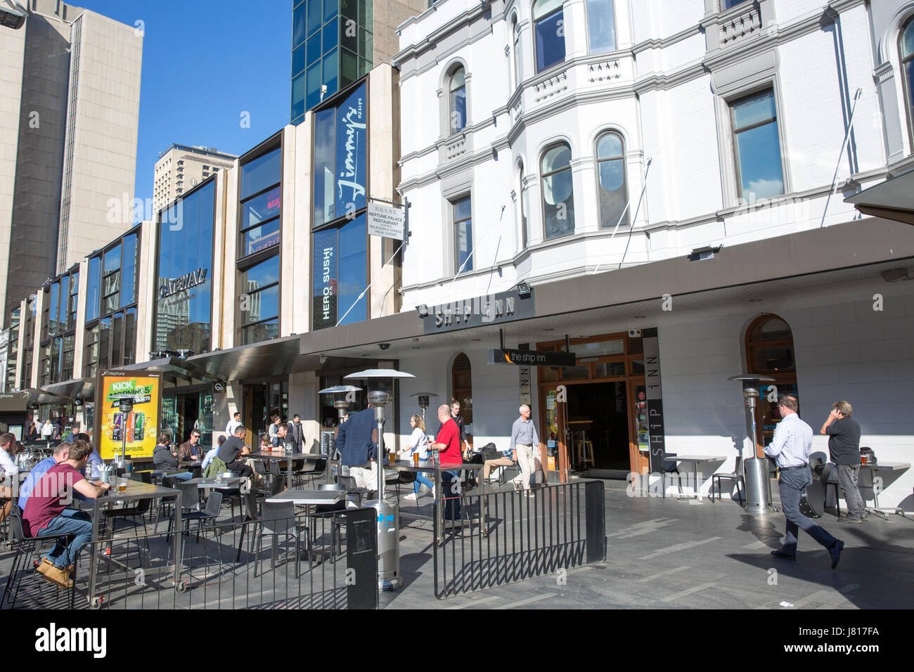 Circular Quay area of Sydney with the Ship Inn public house bar,Sydney ...