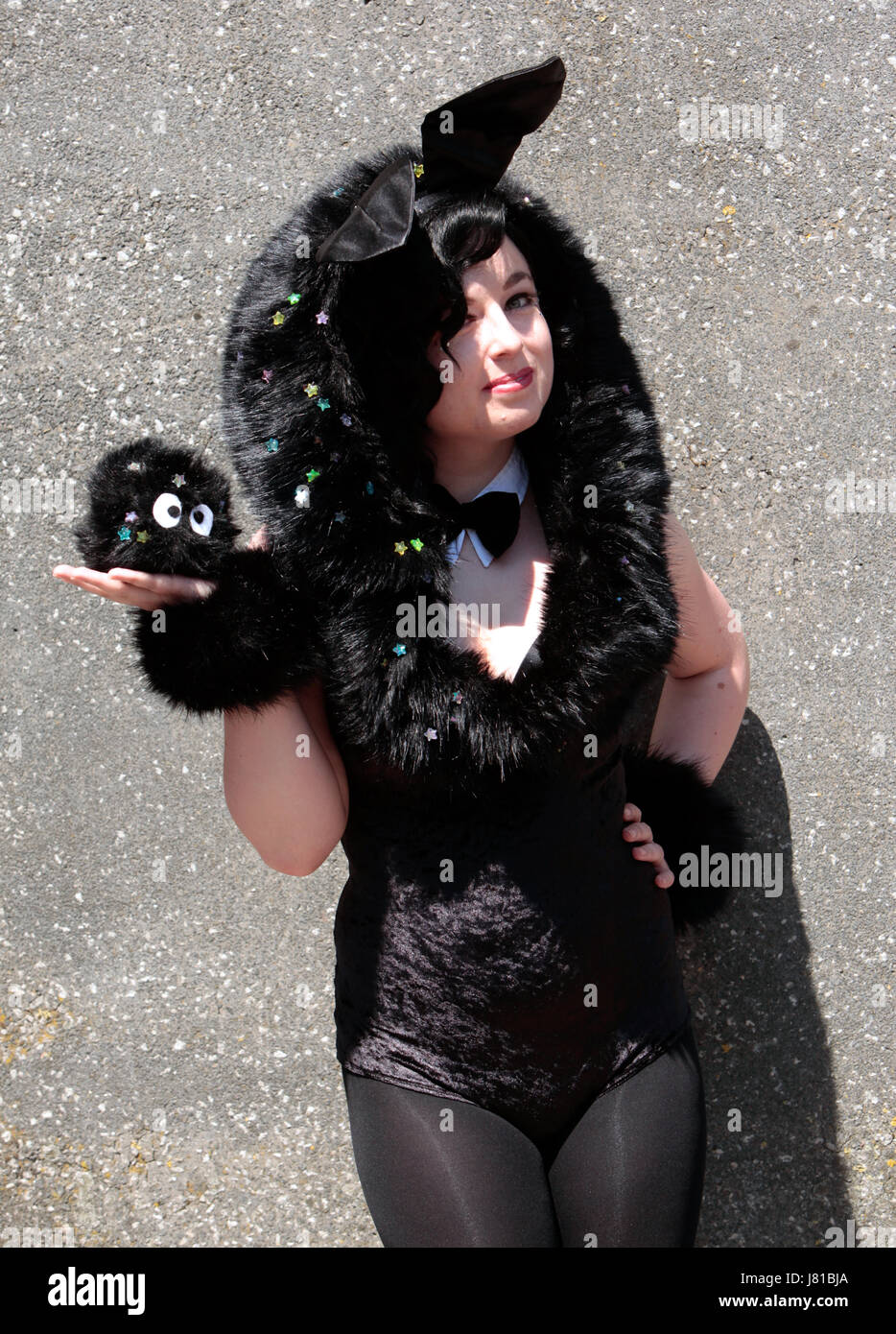 London, UK. 26th May, 2017. Colourful cosplay costumes brighten up the ...