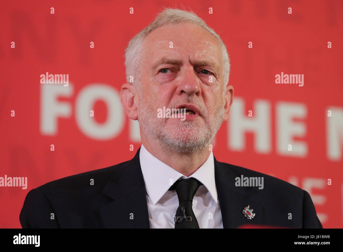 London, UK. 26th May, 2017. Jeremy Corbyn, Leader of the Labour Party ...