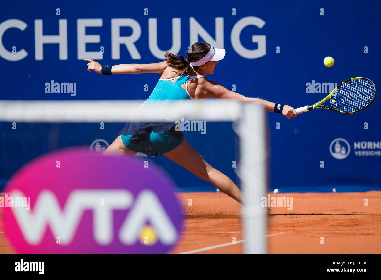 Nuremberg, Germany. 26th May, 2017. Romania's Sorana Cirstea reacts ...