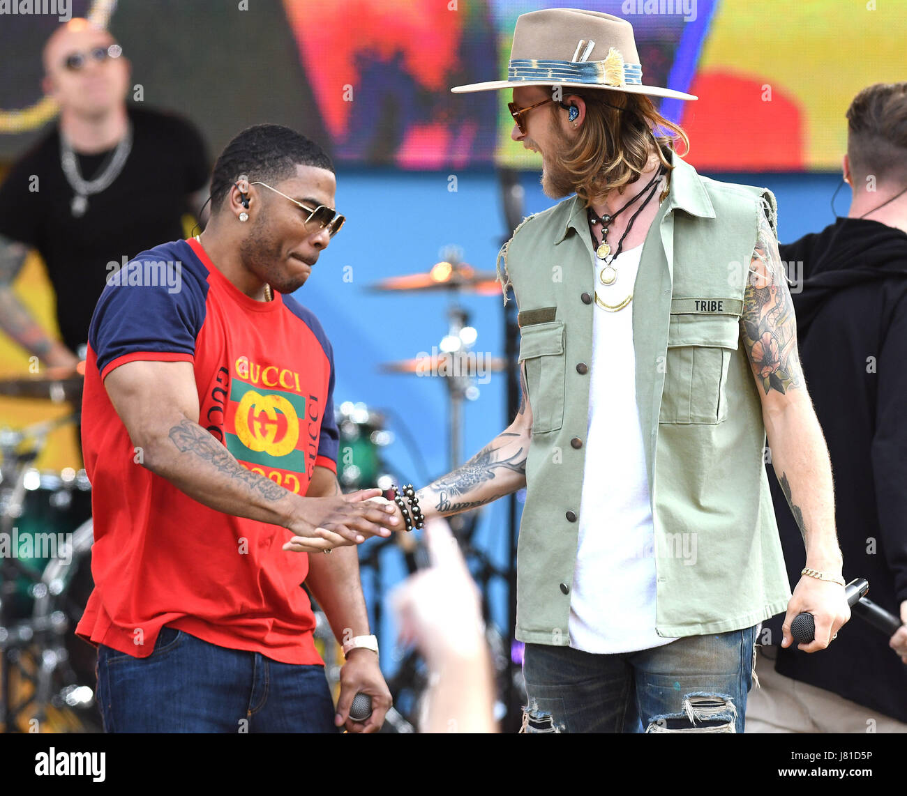New York, NY, USA. 26th May, 2017. Brian Kelley and Nelly performs at ...