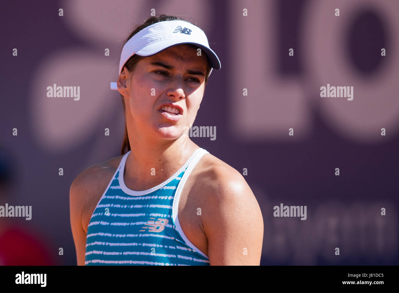 Nuremberg, Germany. 26th May, 2017. Romania's Sorana Cirstea reacts ...