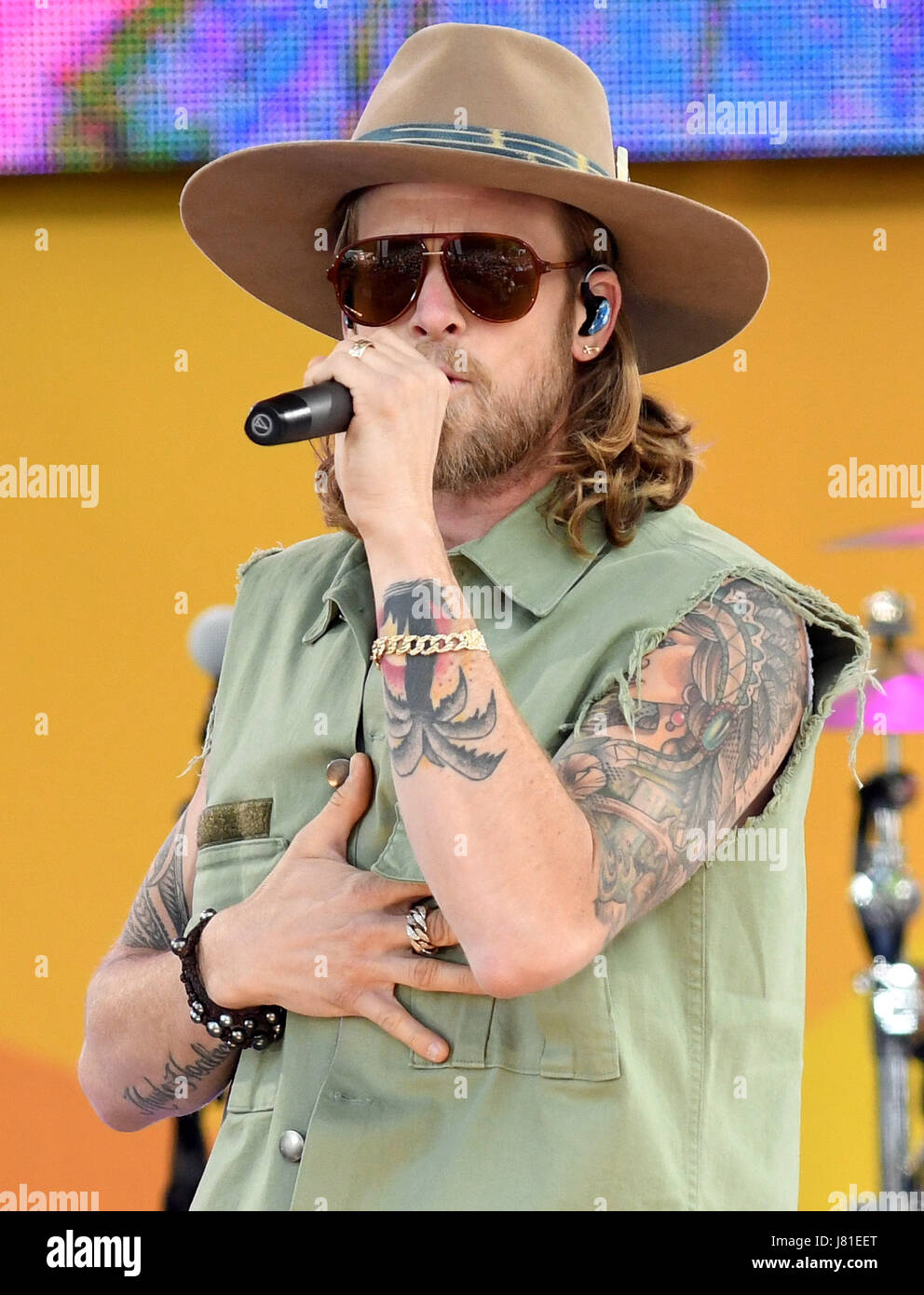 New York, NY, USA. 26th May, 2017. Brian Kelley of Florida Georgia Line ...