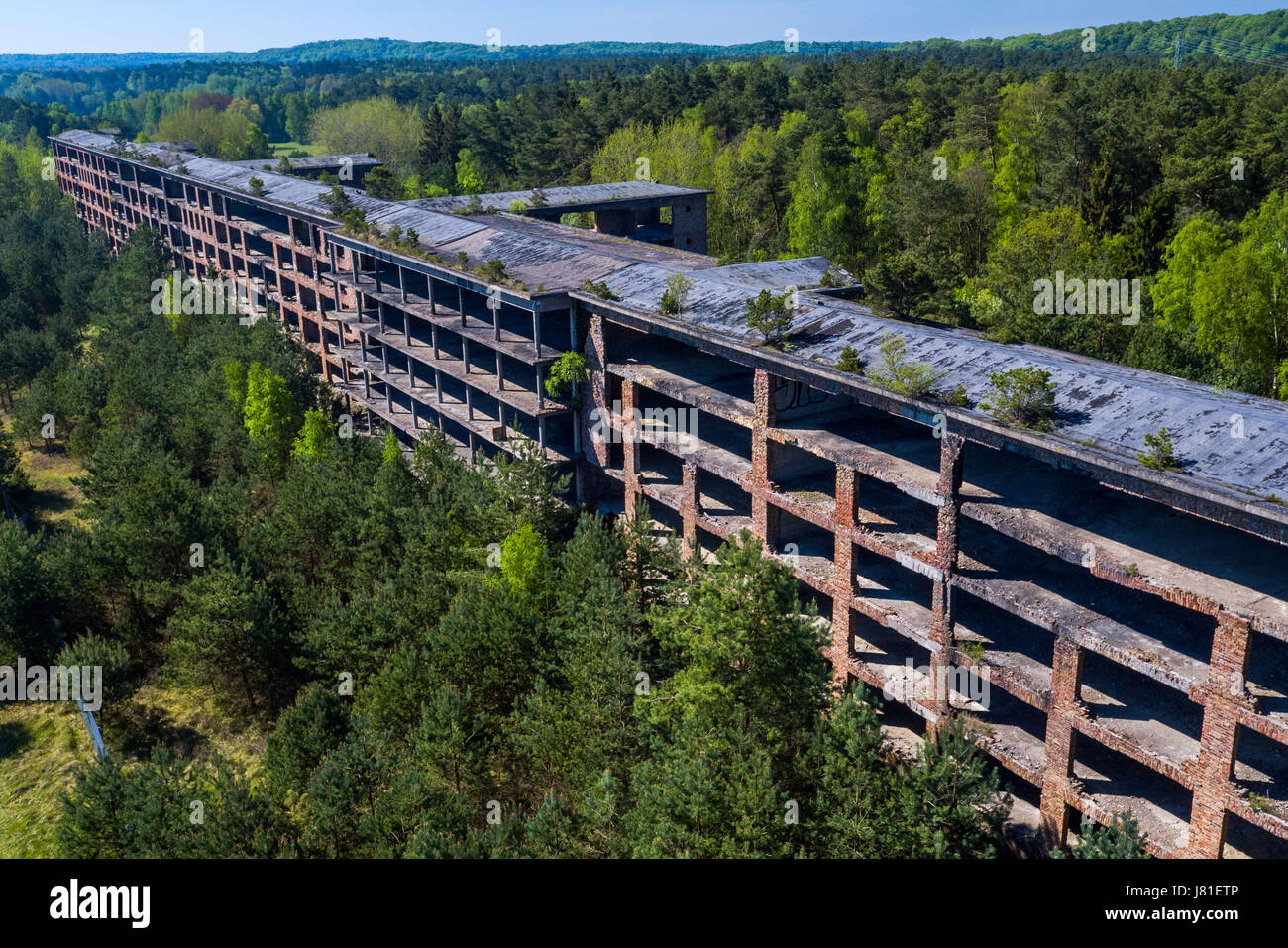 The empty ruins of the landmarked fromer Kdf complex Prora can be seen ...