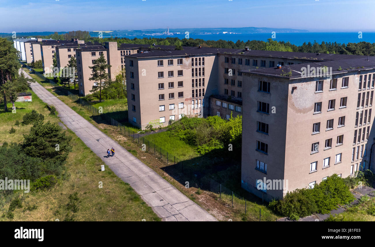 The empty ruins of the landmarked fromer Kdf complex Prora can be seen ...