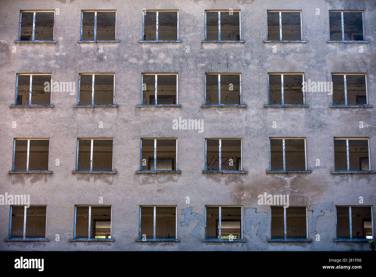 The empty ruins of the landmarked former Kdf complex Prora can be seen ...