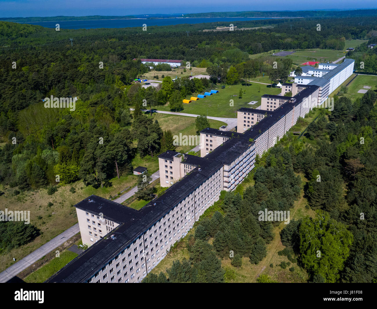 The empty ruins of the landmarked former Kdf complex Prora can be seen ...
