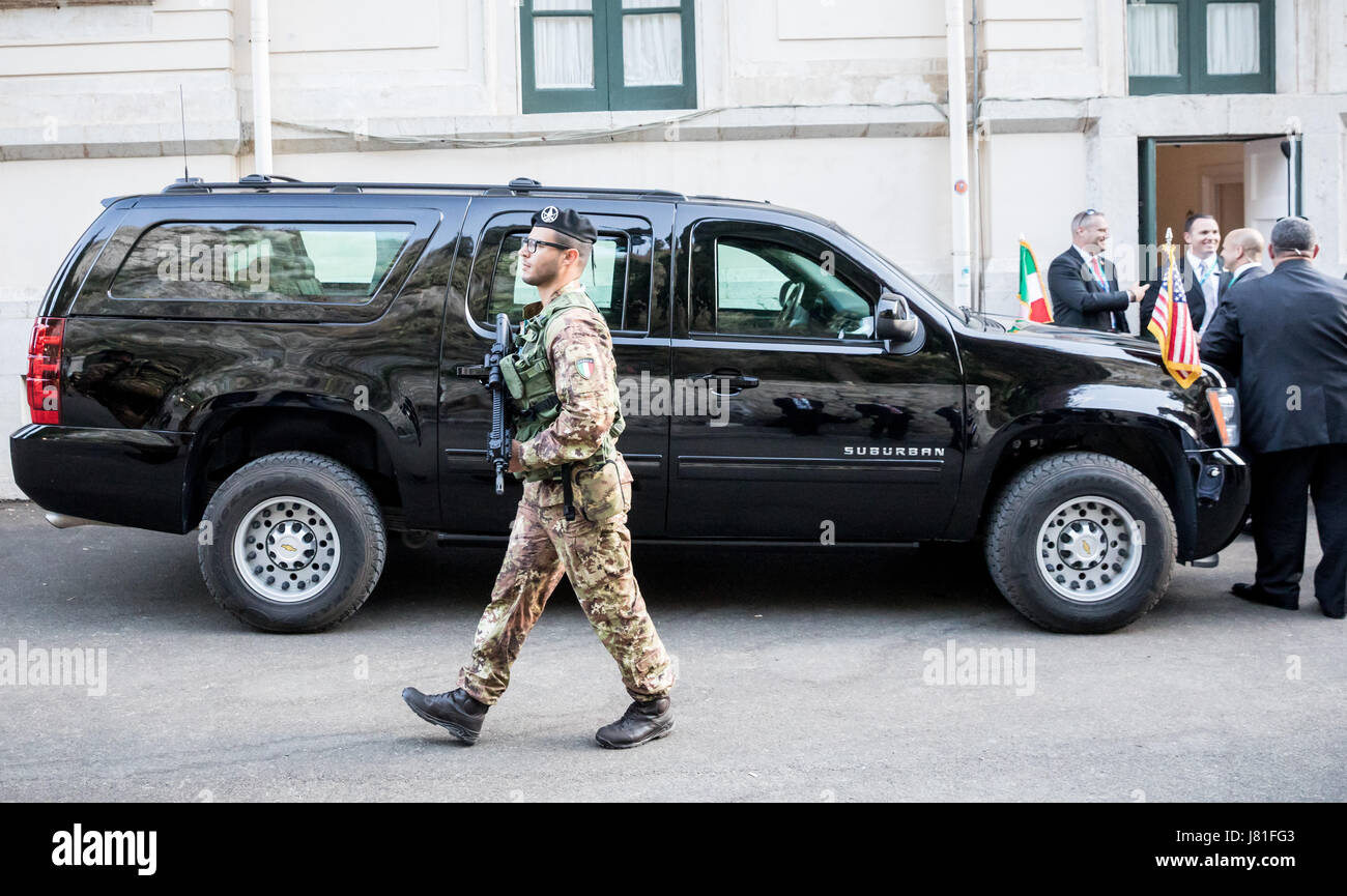Taormina, Italy. 26th May, 2017. The Chevrolet Suburban of the US ...