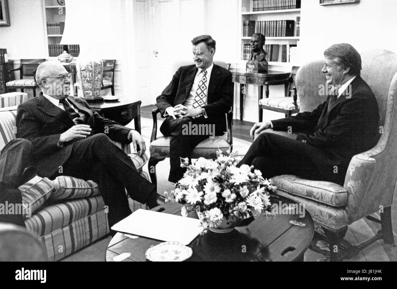 United States President Jimmy Carter, right, meets Ambassador of the ...