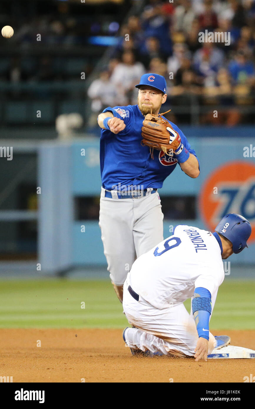 Los Angeles, CA, USA. 26th May, 2017. Chicago Cubs second baseman Ben ...