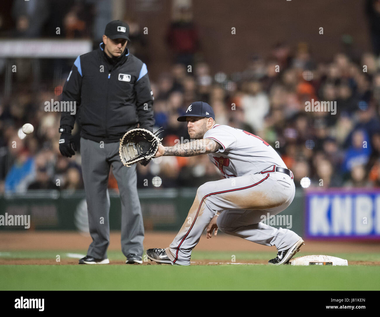 San Francisco, California, USA. 26th May, 2017. Atlanta Braves first ...