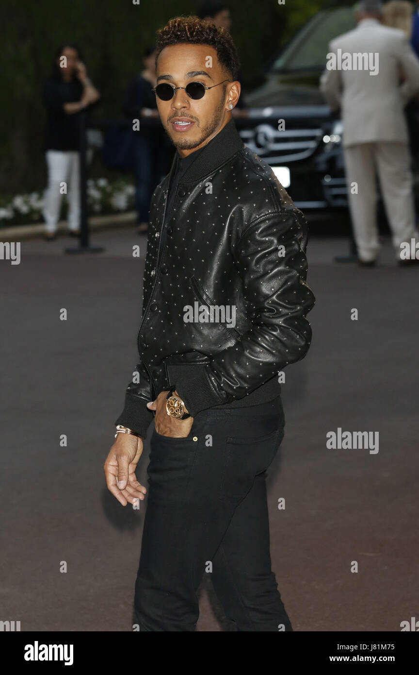 Lewis Hamilton attending the amfAR's 24th Cinema Against Aids Gala ...