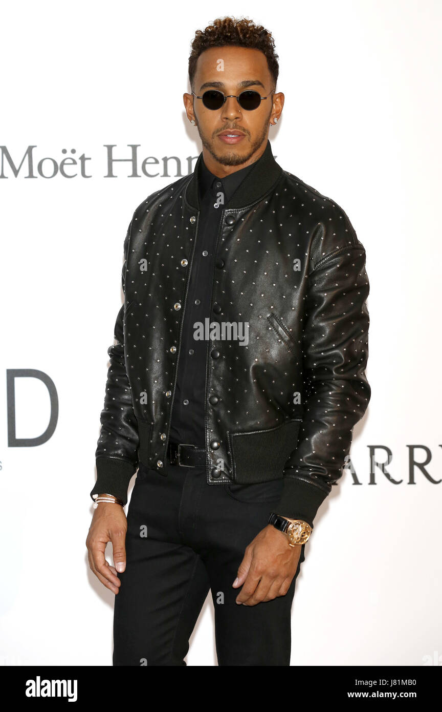 Lewis Hamilton attending the amfAR's 24th Cinema Against Aids Gala ...