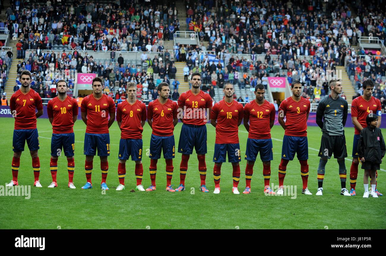 SPAIN TEAM LINE UP SPAIN V HONDURAS LONDON 2012 OLYMPIC GAMES FOOTBALL ...