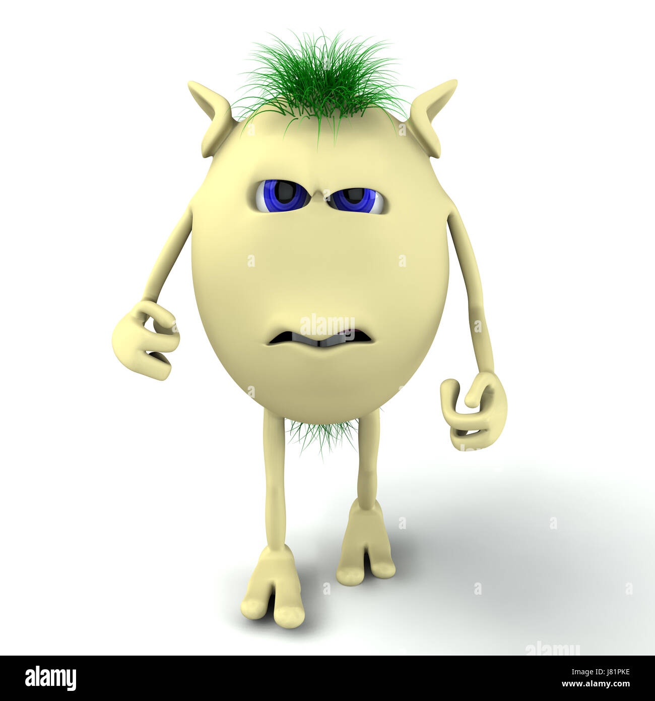 character raving furious angry irately puppet gesture isolated model ...