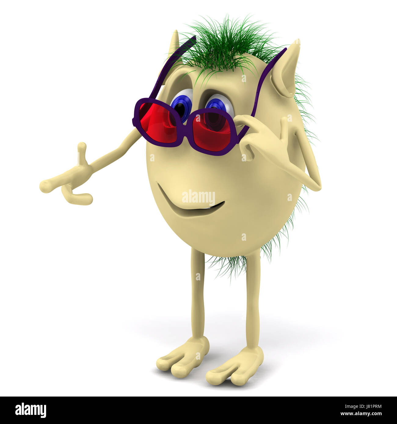 character puppet with red guy entertainment isolated colour space green ...