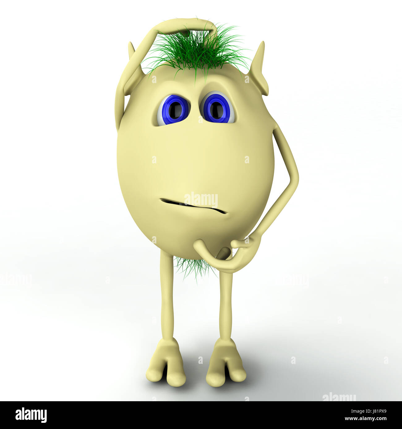 character funny puppet thinking strategy isolated model design project ...