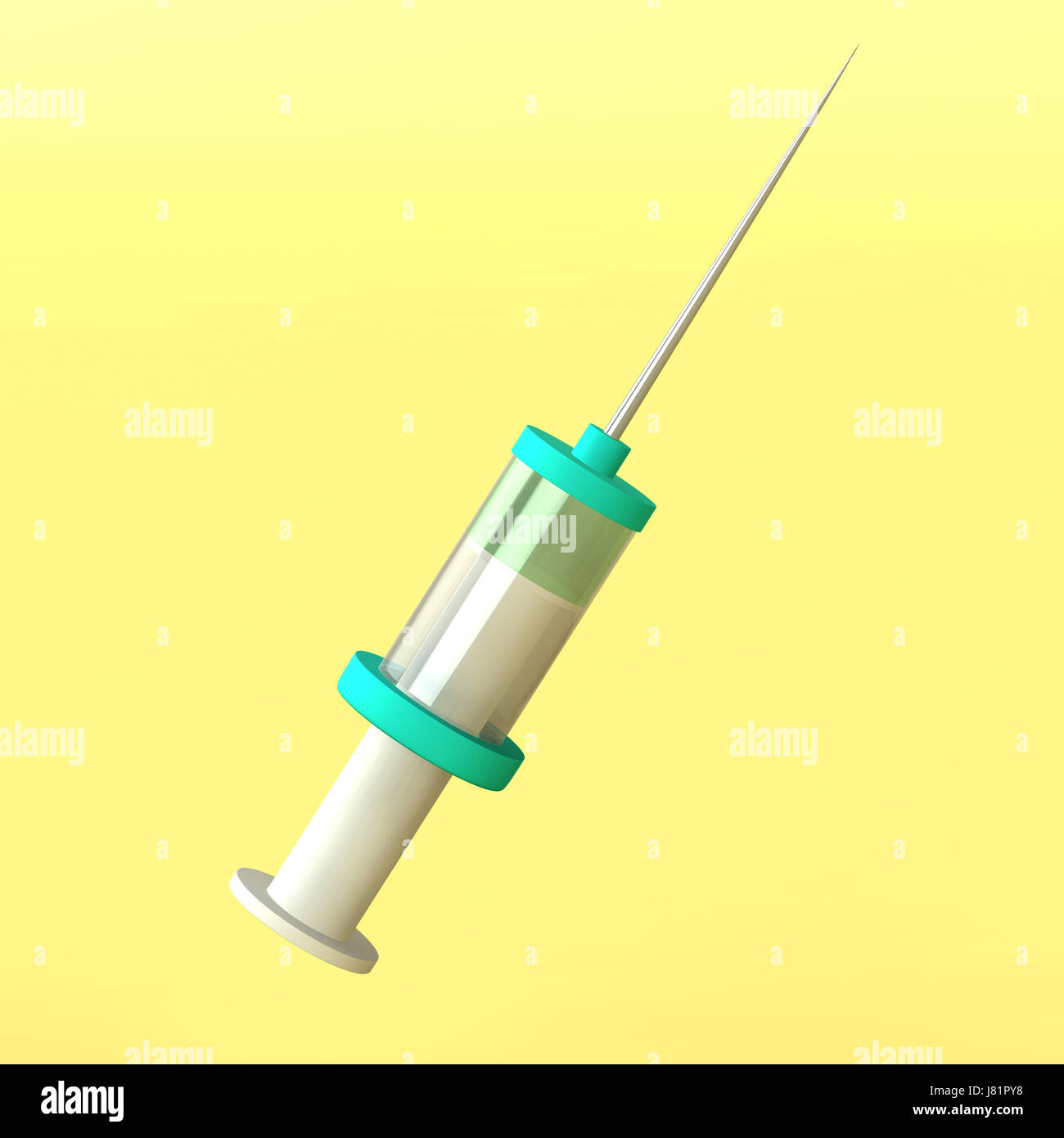 isolated up on precision backdrop background syringe injection yellow ...