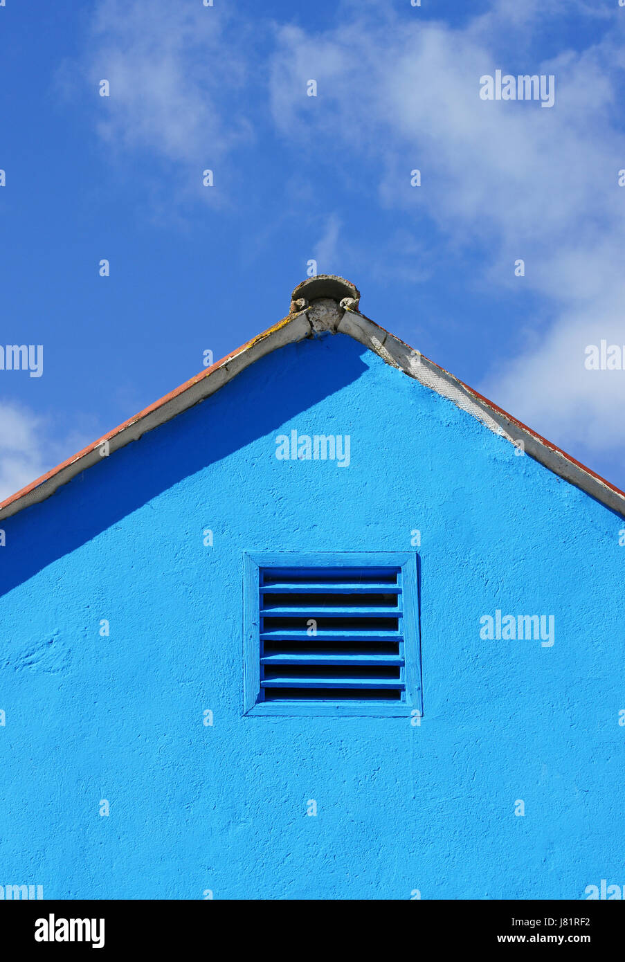 blue house building at home houses home dwelling house residential ...