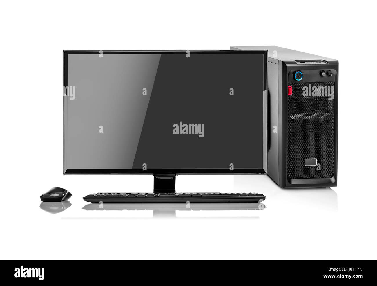 Modern desktop PC computer isolated Stock Photo - Alamy