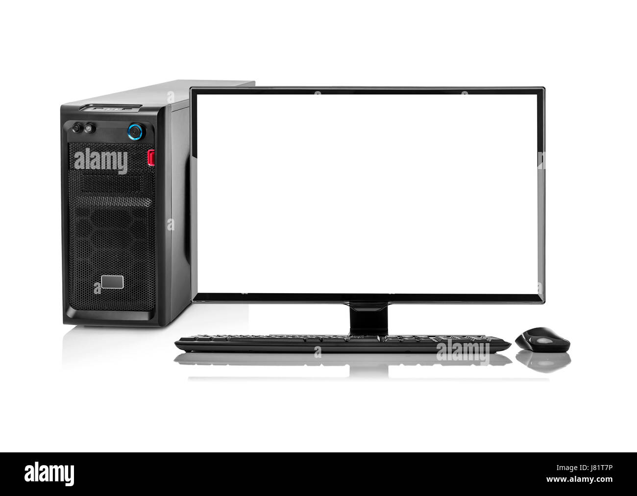 Modern desktop PC computer isolated Stock Photo - Alamy